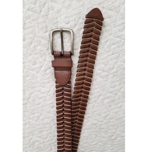 Accessories | Brown Braided Leather Two Tone Belt New | Poshmark